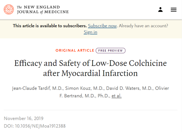 2019/11/16（土）-11/18（月）、フィラデルフィアで開催されたアメリカ心臓協会学術集会（AHA2019）にて低用量コルヒチンと心 ...